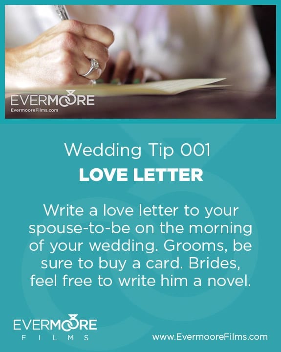Write a Love Letter To Your Fiancé | Wedding Tip - Evermoore Films ...